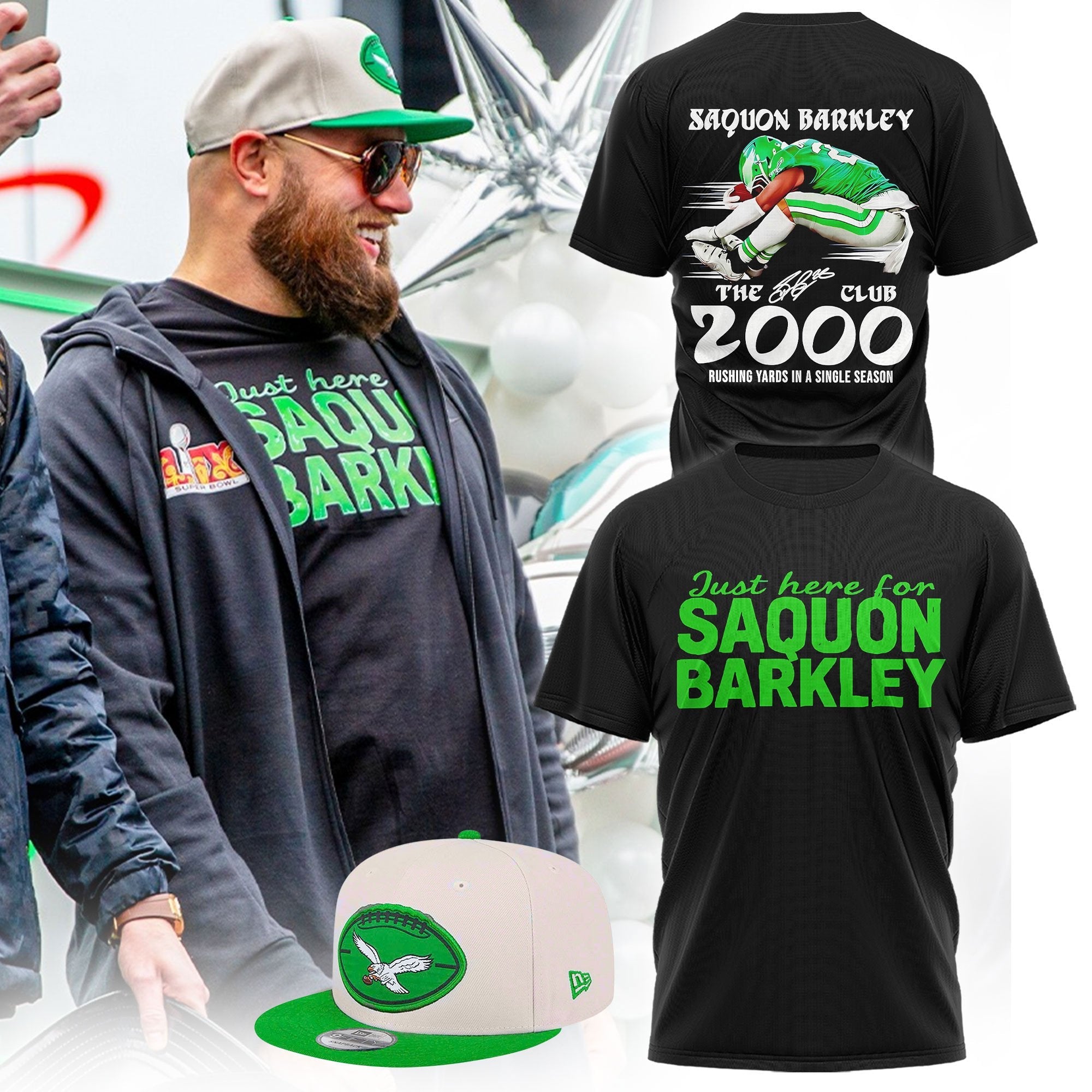 Philadelphia Eagles Shirt - Just Here For Saquon Barkley Shirt ...
