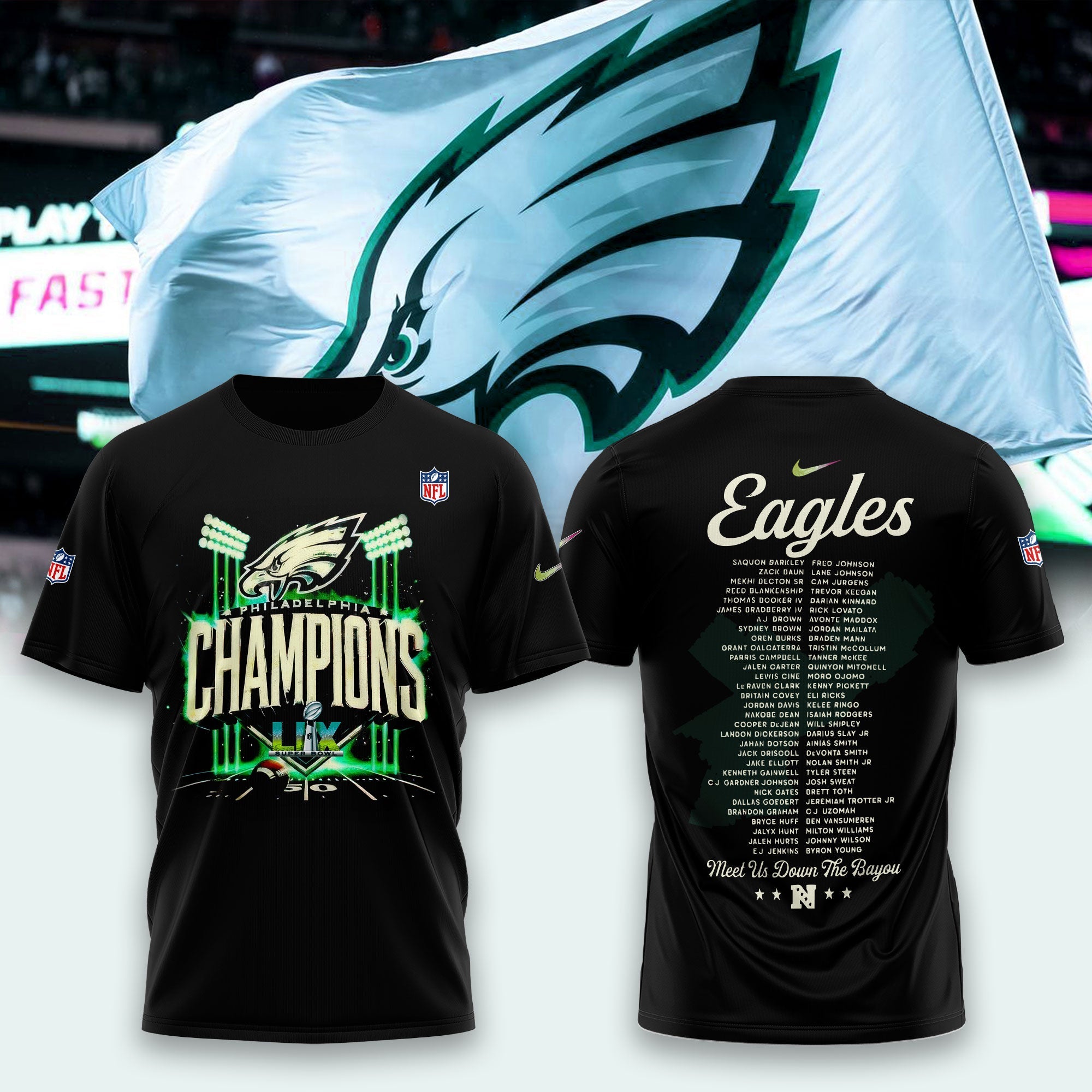 Philadelphia Eagles Super Bowl LIX Champions T-shirt – TwinkleMyToes