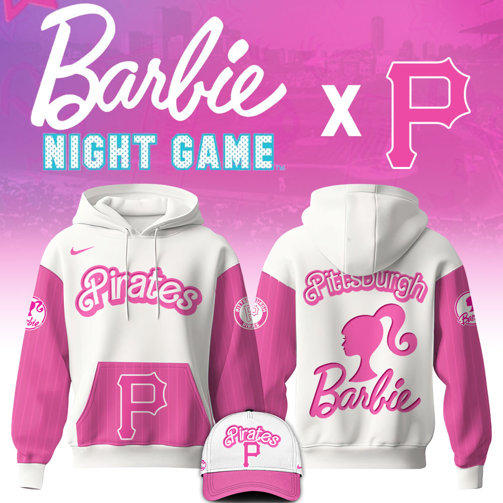 Pittsburgh Pirates x Barbie Night Game Limited Edition Hoodie 2025 ...