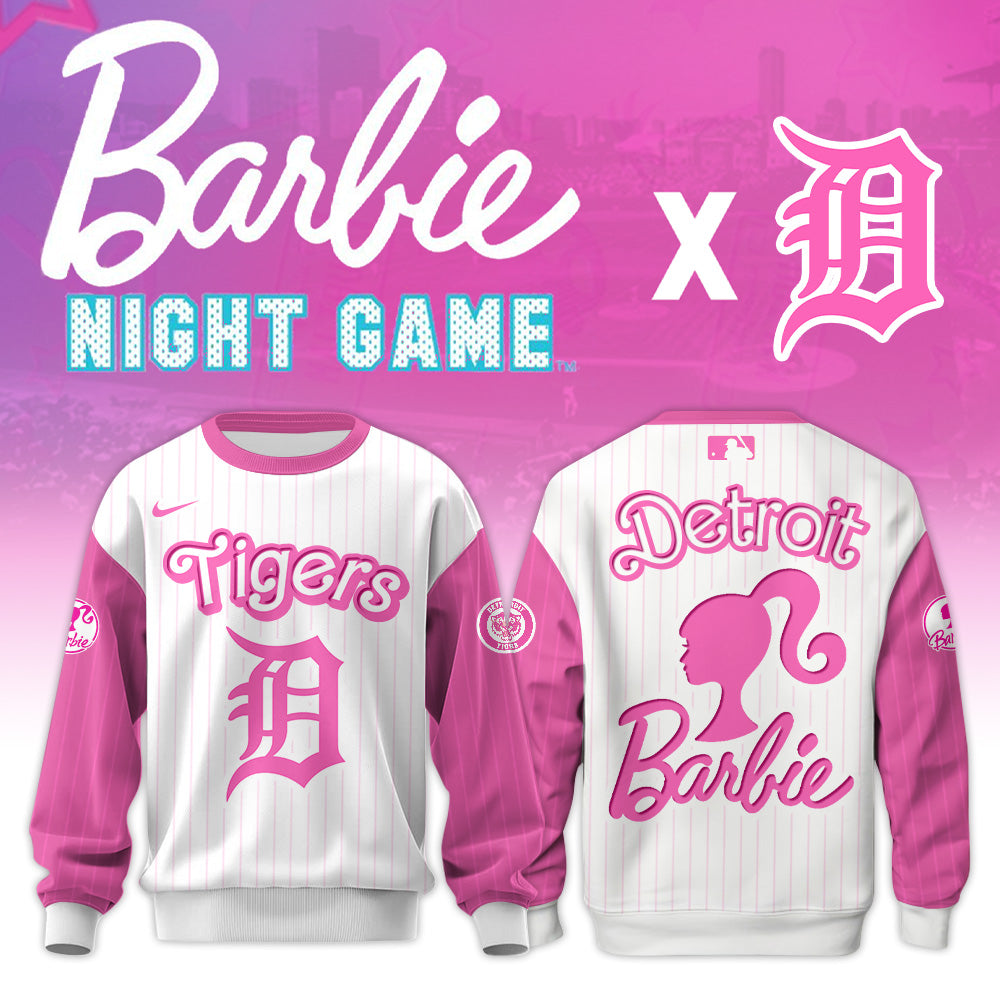 Detroit Tigers x Barbie Night Game Limited Edition Sweatshirt 2025 ...