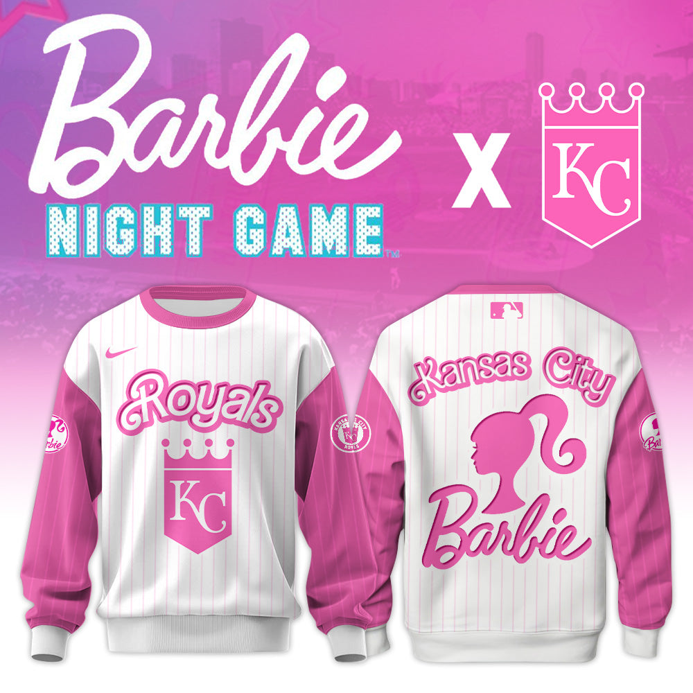 Kansas City Royals x Barbie Night Game Limited Edition Sweatshirt 2025 ...